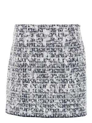 Givenchy 4g Tweed Mini Skirt - Blue