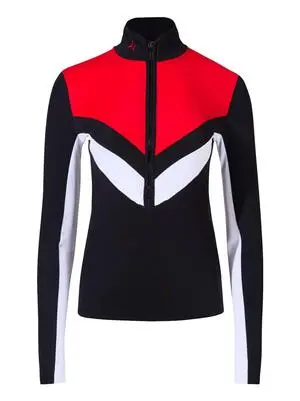 Perfect Moment Jg Zip-up Top - Black