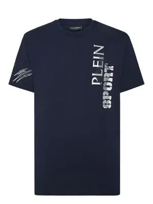 PLEIN SPORT Ss Wave Logo-print T-shirt - Blue