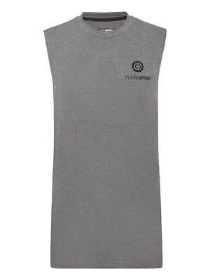 PLEIN SPORT Logo-plaque Tank Top - Grey