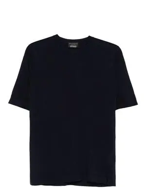DELL'OGLIO Fine-knit T-shirt - Blue