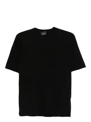 DELL'OGLIO Fine-knit T-shirt - Black