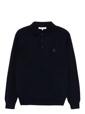 Maison Kitsuné Fox-motif Polo Shirt - Blue