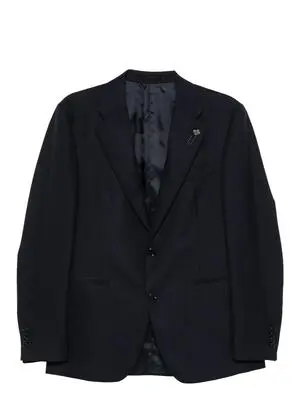 LARDINI Wool Blazer - Blue