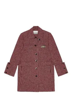 GANNI Checked Jacket - Red
