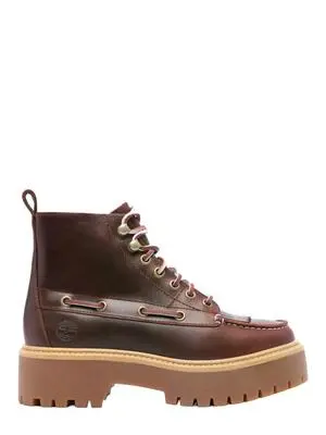 Timberland Fringed Platform Boots Brown