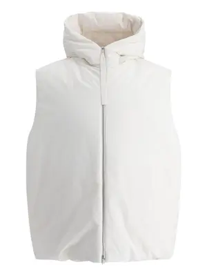 JIL SANDER Zipped Gilet - White