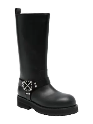 Off-White Off Track Knee-high Boots - Black