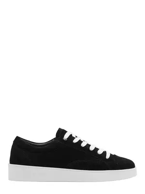 JUDE LLOW Nico Panelled Suede Sneakers - Black