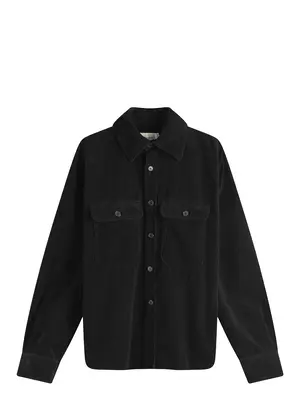 Saint Laurent Corduroy Fall Overshirt Deep Faded Black