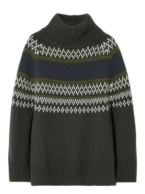 WE NORWEGIANS Setesdal Merino Wool And Cashmere-blend Turtleneck Sweater - Green