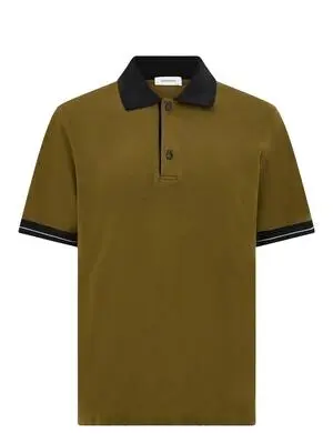 FERRAGAMO Contrast Polo Shirt - Green