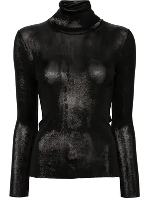 TOM FORD Roll-neck Jumper - Metallic