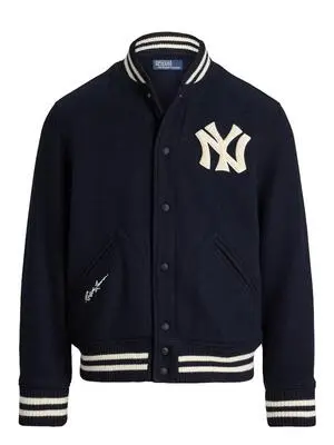 Polo Ralph Lauren Yankee Wool-blend Bomber Jacket - Hunter Navy