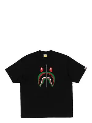 A BATHING APE Shark Italy Tee Shirt - Black
