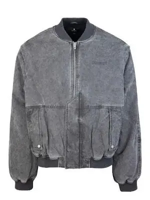 REPRESENT Inset Sleeve Bomber Jacket - Stained Black