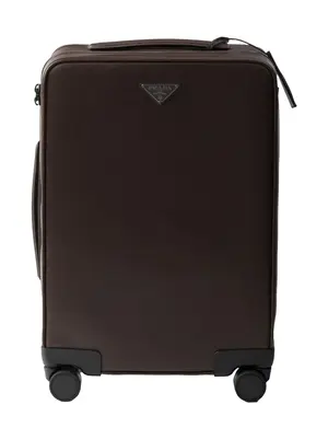 Prada Saffiano Leather Trolley - Brown