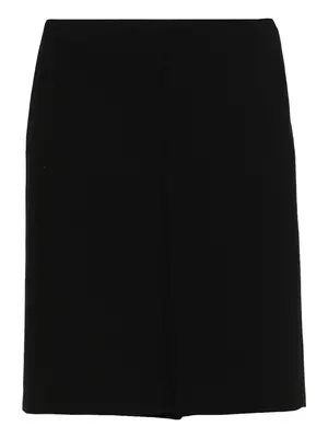 Gucci Wool Crepe Midi Skirt - Black