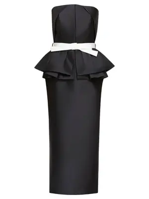 Dice Kayek Bow-detailing Midi Dress - Black
