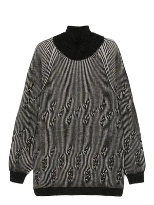 JAN JAN VAN ESSCHE Cable-knit Turtleneck Sweater - Grey