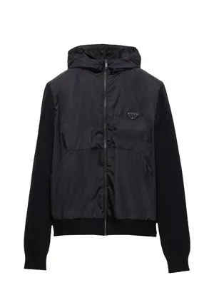 Prada Gabardine Hoodie - Black