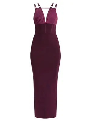 Herve Leger Sleeveless Midi Dress - Purple