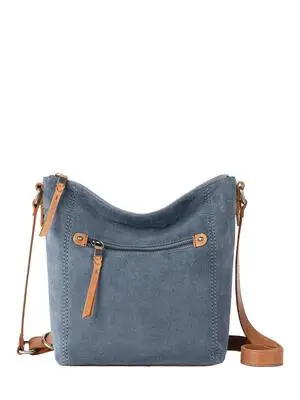 THE SAK Ashland Leather Crossbody Bag Maritime Suede