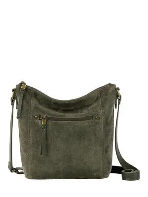 THE SAK Ashland Leather Crossbody Bag Moss Suede