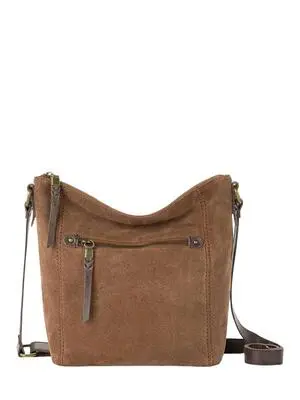 THE SAK Ashland Leather Crossbody Bag Tobacco Suede