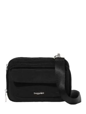 BAGGALLINI Modern Double Zip Crossbody Bag - Black