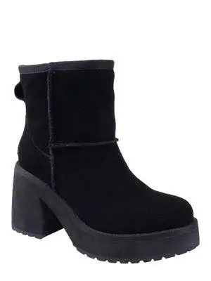 CANDIE'S Luccia Platform Bootie - Black Suede