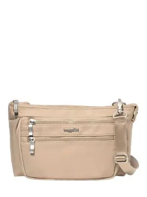 BAGGALLINI Pocket Belt Bag Convertible Crossbody Waist Pack - Taupe Twill