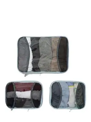 BAGGALLINI BAGGALLINI 3-Piece Compression Packing Cubes Travel Set Pool