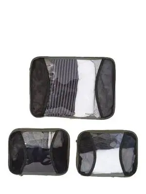 BAGGALLINI 3-piece Compression Packing Cubes Travel Set - Thyme