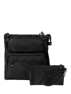BAGGALLINI Crossbody Bag With Rfid Wristlet - Black Twill