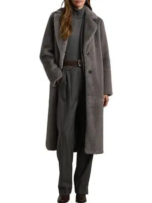 Ralph Lauren Faux Fur Coat - Grey