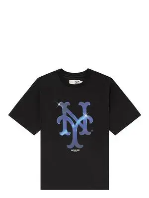 Aimé Leon Dore X New York Mets Logo Tee Shirt - Black