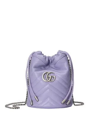 Gucci Gg Marmont Mini Bucket Bag - Purple