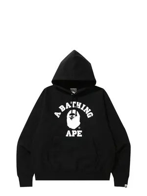 A BATHING APE Relaxed Classic College Pullover Hoodie - Black