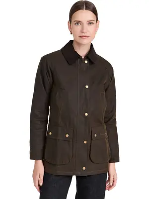 Barbour Acorn Wax Barn Jacket - Olive/classic