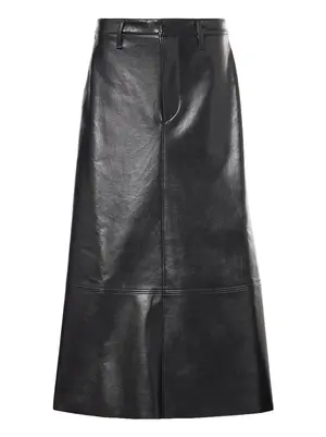Citizens Of Humanity Cassia Faux Leather Midi Skirt - Black