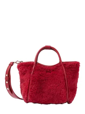 Max Mara Marine Small Teddy Tote Bag - Red