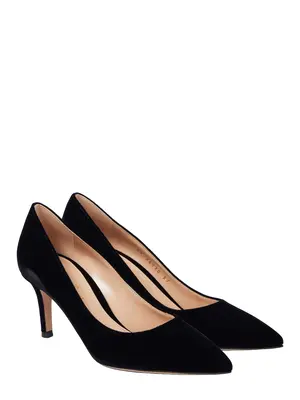 GIANVITO ROSSI 70 Velvet Pumps - Black