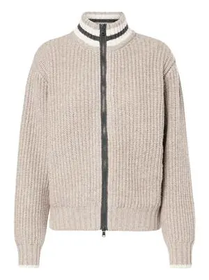 Brunello Cucinelli Wool Zip-up Cardigan - Grey