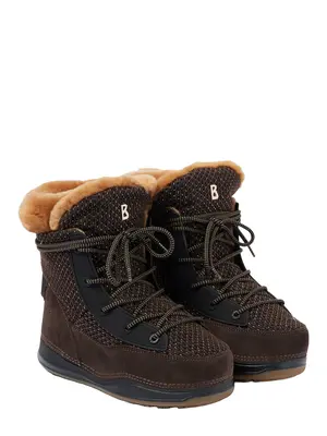 Bogner Verbier Shearling-trimmed Ankle Boots - Brown