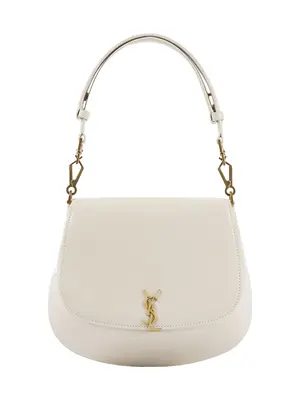 Saint Laurent Voltaire Leather Shoulder Bag - White