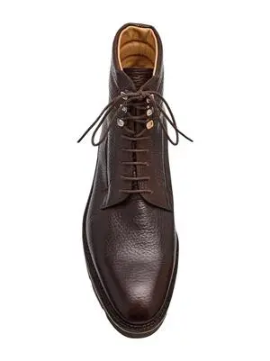 John Lobb Alder Grained Leather Hiking Boots - Dkbrwn