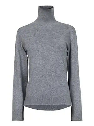 LEEM High-neck Knitted Jumper - Grey