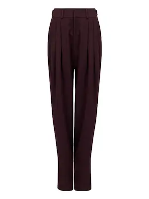 LEEM Tapered-leg High-rise Trousers - Purple