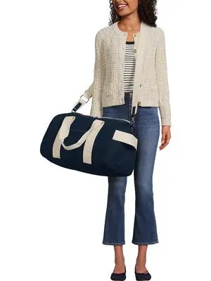 LANDS' END Canvas Weekender Duffle Bag Radiant Navy
